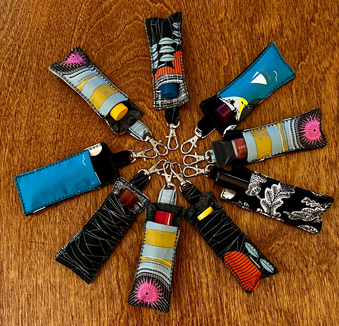 Organic Cotton Lip Balm Holder With Clip on Clasp - Etsy