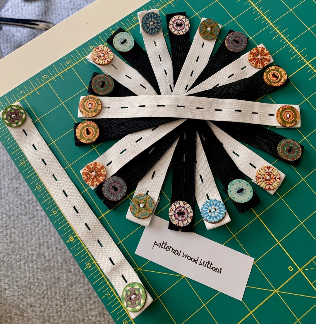 Set of Two. Elastic Face Mask Extensions With Buttons for Face Masks ...