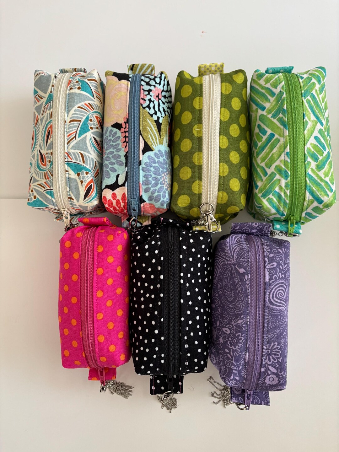 Zippered Box Pouches. Box Pouch.zippered Pouch.fabric Organizer. Sewing ...