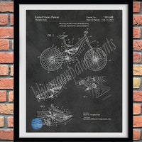4 Vintage Bicycle Patent Art Bike Blueprint Sports Wall Art Travel ...