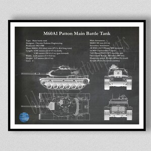 M60A1 Patton Main Battle Tank Designed for the Military, M60A1 Drawing ...