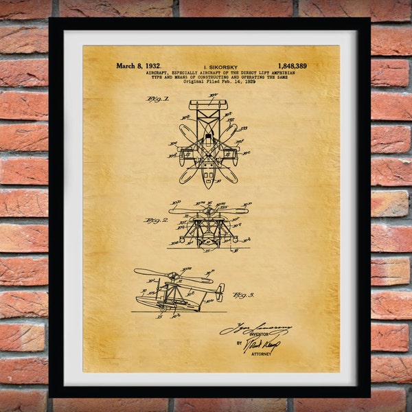 Sikorsky Helicopter Poster - Etsy