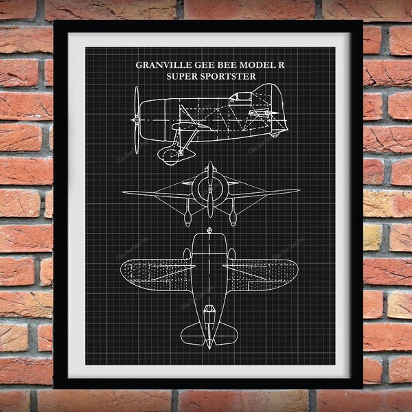 Gee Bee R1 Blueprint - Etsy