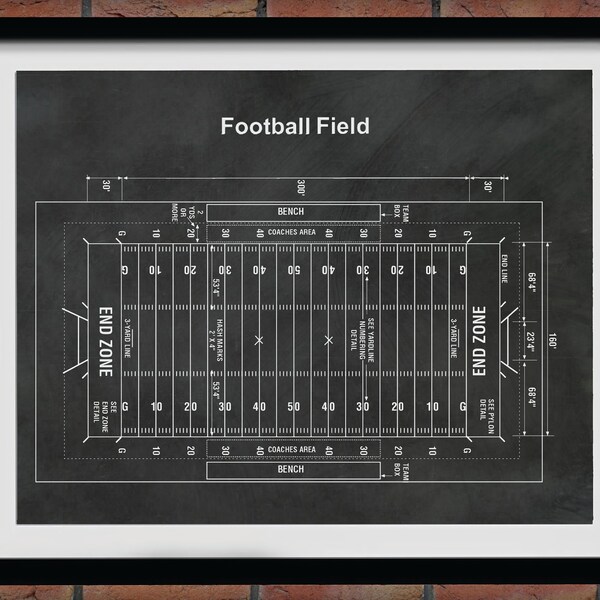 Football Field Blueprint - Etsy