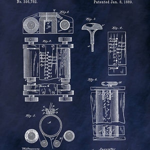 1889 First Computer Patent Print, Art of Compiling Statistics Wall Art ...