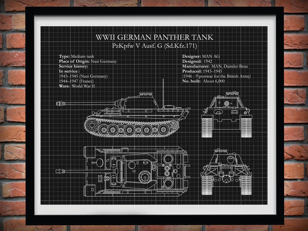 1943 German Panther Tank, Pzkfw V German Nazi Army Tank, WWII Military ...