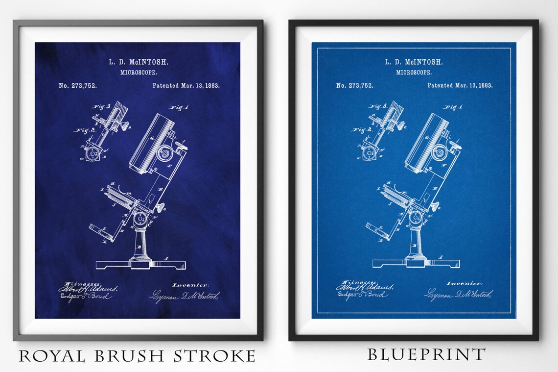 1883 Microscope Patent Print Microscope Poster Hospital - Etsy