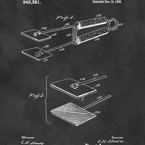 1909 Hair Straightener Patent Print Flat Iron Poster - Etsy