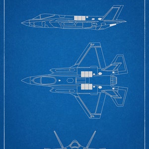Lockheed Martin F-35 Lightning II Drawing, F-35C Aircraft Blueprint, F ...