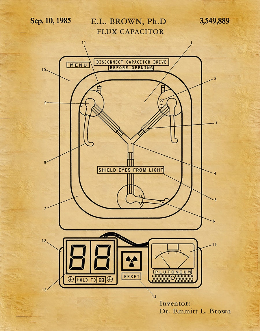 Doc Brown Flux Capacitor Drawing Doc Brown Flux Capacitor Drawing