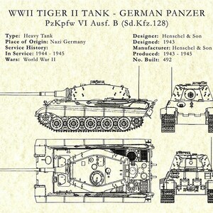 1944 German Panzer Tiger II Tank - German Nazi Army Tank - WWII ...