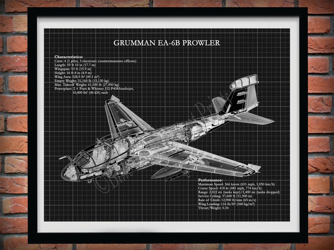 Grumman EA-6B Prowler Drawing Vers, Northrop Grumman EA-6B Prowler ...