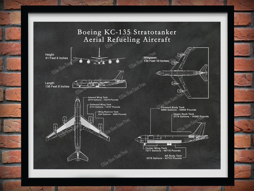 Boeing KC-135 Stratotanker Drawing Vers #1, KC135 Stratotanker ...