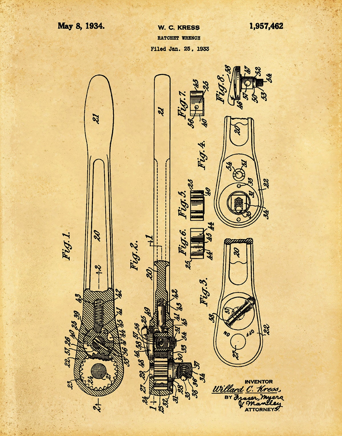 Socket Wrench Drawing
