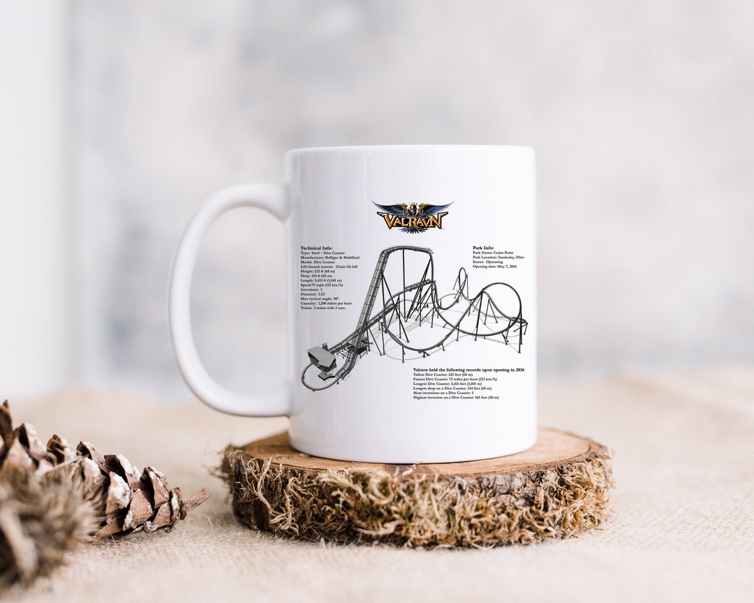 Valravn Roller Coaster MUG, Roller Coaster Geek Mug Gift Idea, Valravn ...