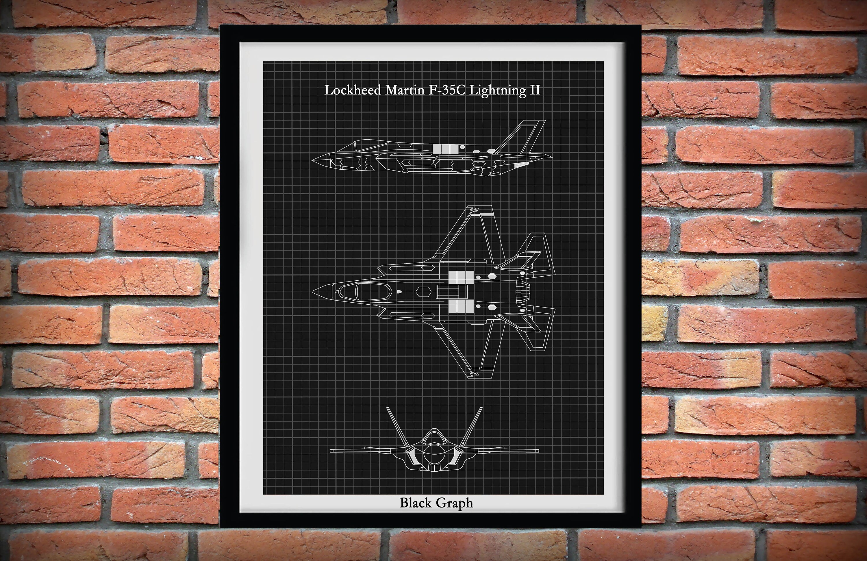Lockheed Martin F-35 Lightning II Dibujo Plano de la aeronave - Etsy México