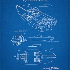 1972 Chris Craft Patent Print - Chris Craft Wooden Boat Blueprint ...