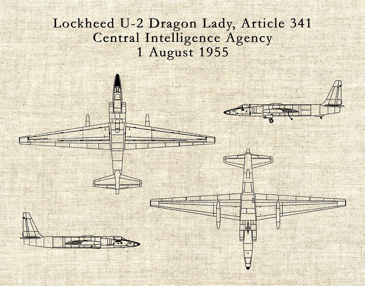 Lockheed U2 dragon Lady Blueprint CIA U2 Spy - Etsy UK