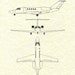 Cessna CJ4 Drawing, Cessna Citation CJ4 Jet Blueprint, Cessna Art Print ...