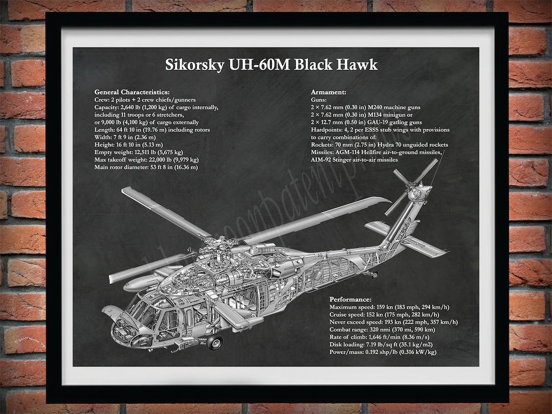 UH-60M Black Hawk Helicopter Print, Sikorsky UH-60M Helicopter ...