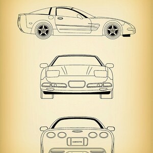 2002 Corvette C5 Art Print - Chevy Corvette C5 - Corvette Sports Car ...