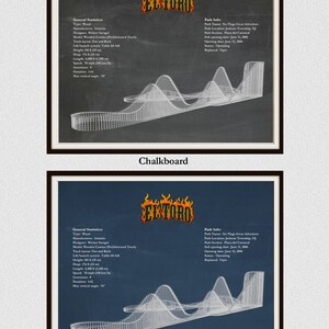 El Toro Roller Coaster Drawing, El Toro Roller Coaster Poster, El Tori ...