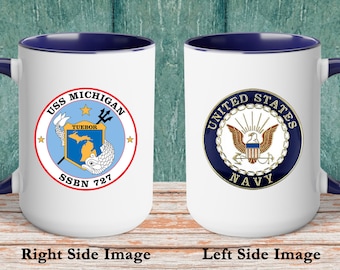 USS Michigan SSBN-727 Coffee Mug, 15 Oz Coffee Mug, Ohio Class ...