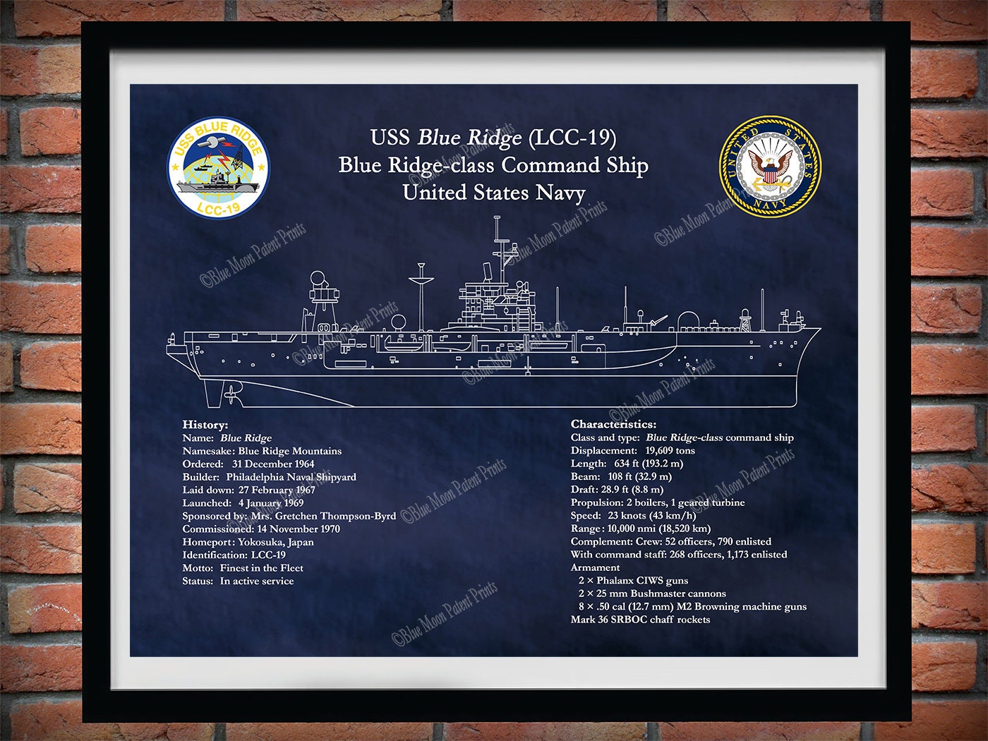 USS BLUE RIDGE アメリカ海軍ジャケット第7艦隊ミリタリービンテージ USS BLUE RIDGE アメリカ海軍ジャケット第7艦隊ミリタリービンテージ