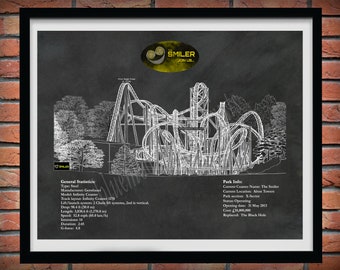 Alton Towers Drawing - Etsy UK