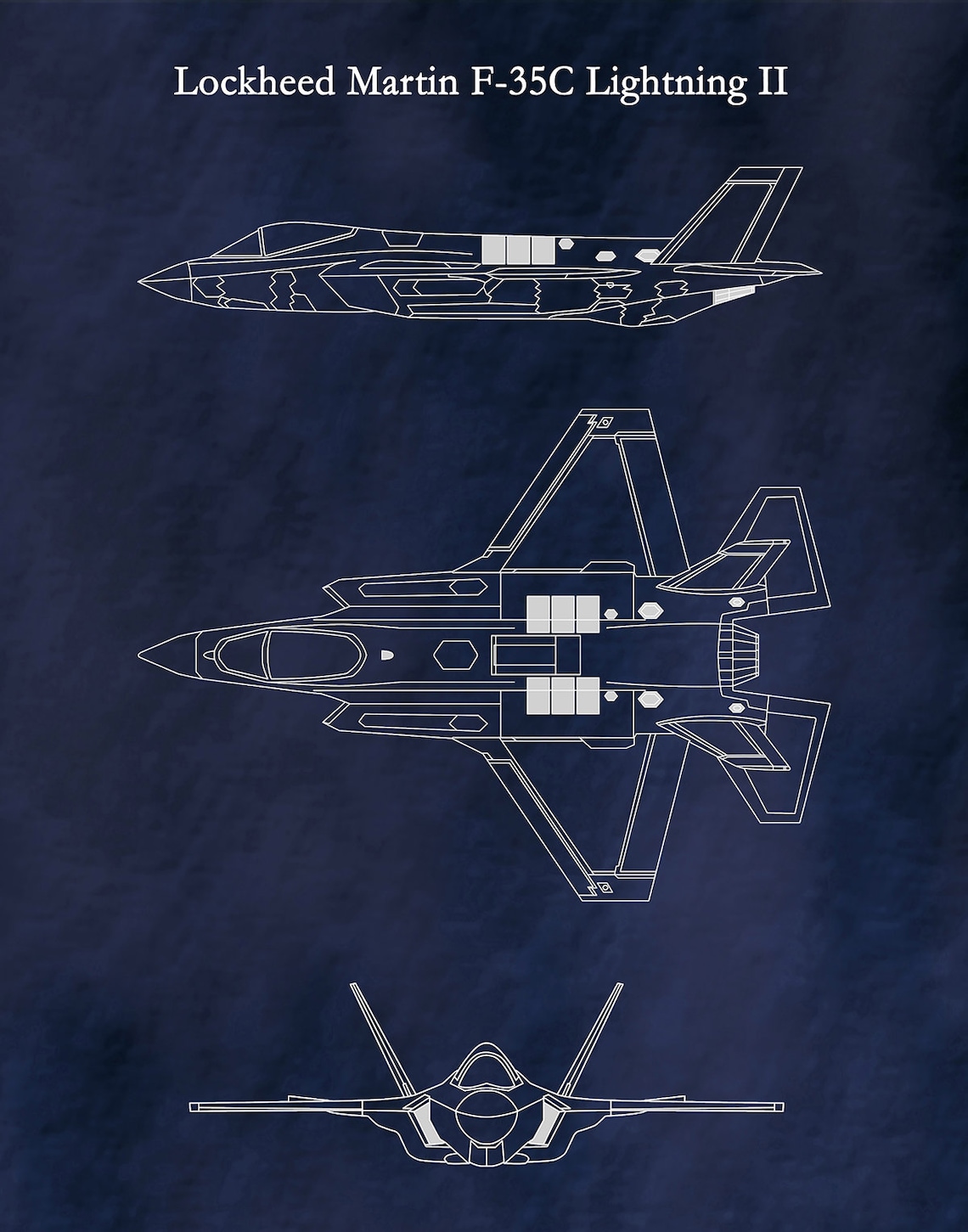 Lockheed Martin F-35 Lightning II Dibujo Plano de la aeronave - Etsy México