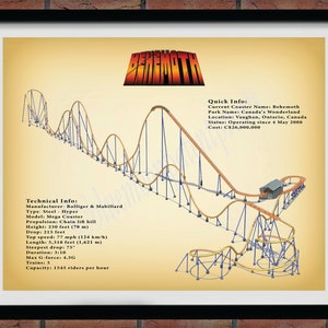 Behemoth Roller Coaster Drawing Vers #2 Colored, Behemoth Roller ...