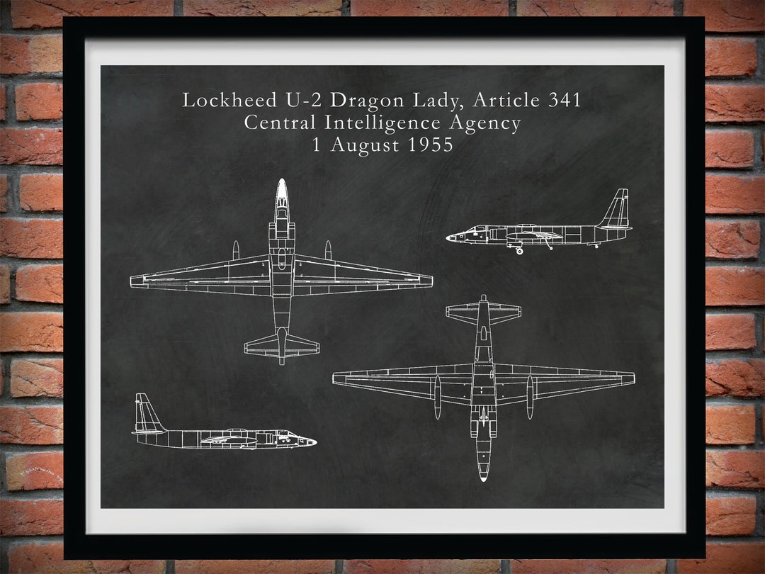 Lockheed U2 dragon Lady Blueprint CIA U2 Spy - Etsy UK