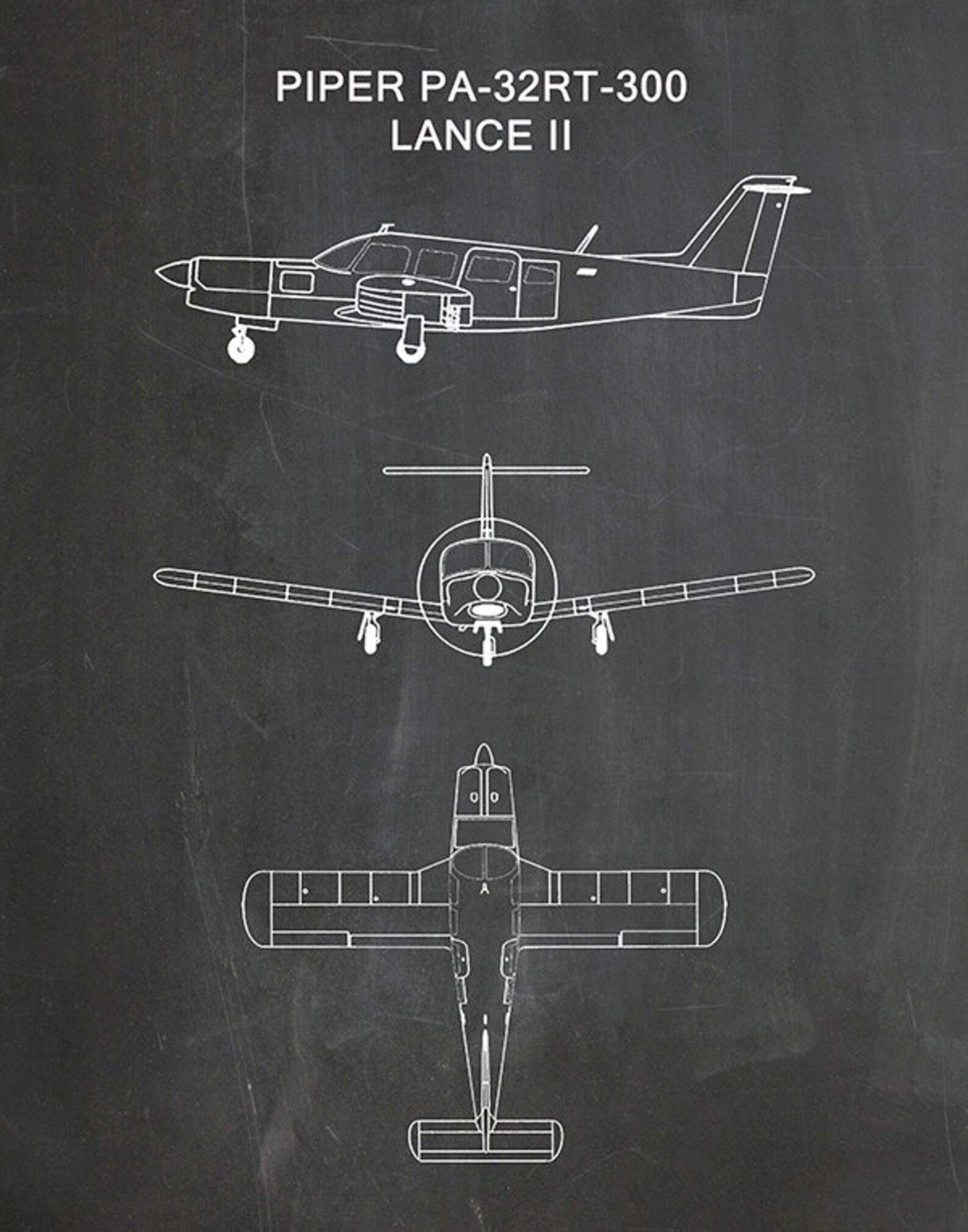 Piper PA-32RT-300 Lance II Drawing Piper Lance II Poster - Etsy