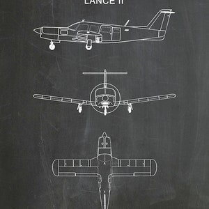 Piper PA-32RT-300 Lance II Drawing, Piper Lance II Poster, Piper Pa ...