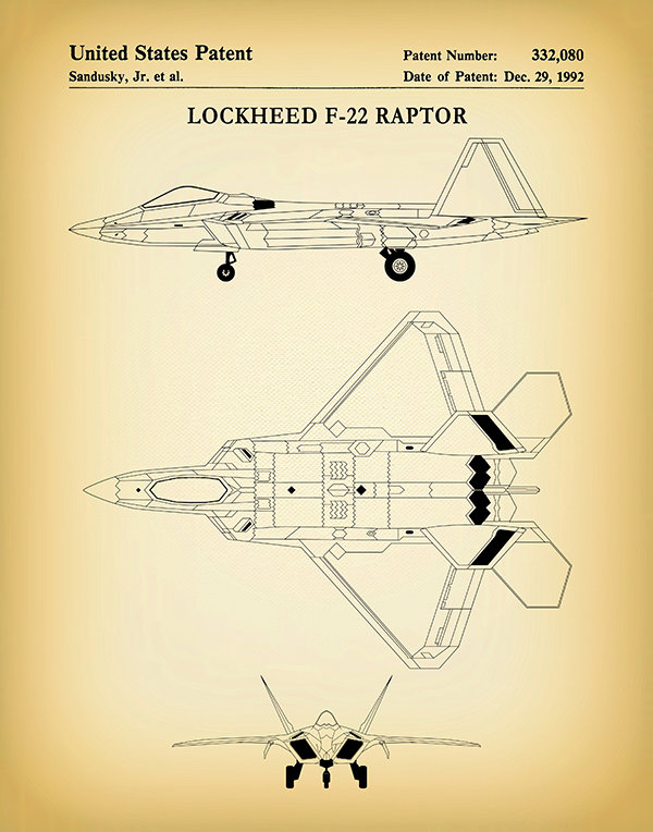 F 22 Raptor Blueprints