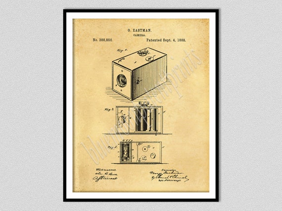 1888 Kodak Box Camera Patent Print 1888 Kodak Camera Poster - Etsy