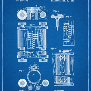 1889 First Computer Patent Print, Art of Compiling Statistics Wall Art ...