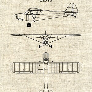 Piper Super Cub PA-18 Drawing Piper Cub Poster Piper Cub - Etsy