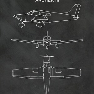Piper PA-28-181 Archer III Drawing, Piper Archer III Poster, Piper Cub ...