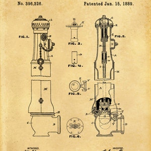 1889 Fire Hydrant Patent Print - Fire Hydrant Poster - Fire Hydrant ...