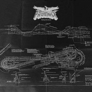Phoenix Roller Coaster Blueprint, Knoebels Park Elysburg, PA Wooden ...