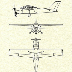 Cessna 177 RG Cardinal Drawing, Cessna 177RG Cardinal Airplane Art ...