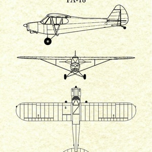 Piper Super Cub PA-18 Drawing Piper Cub Poster Piper Cub - Etsy UK