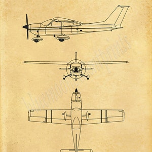Cessna 177 Cardinal Drawing, Cessna 177 Cardinal Airplane Art Print ...