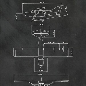 Maule M-7-235C Airplane Drawing With Dimensions, Maule M-7 Airplane ...