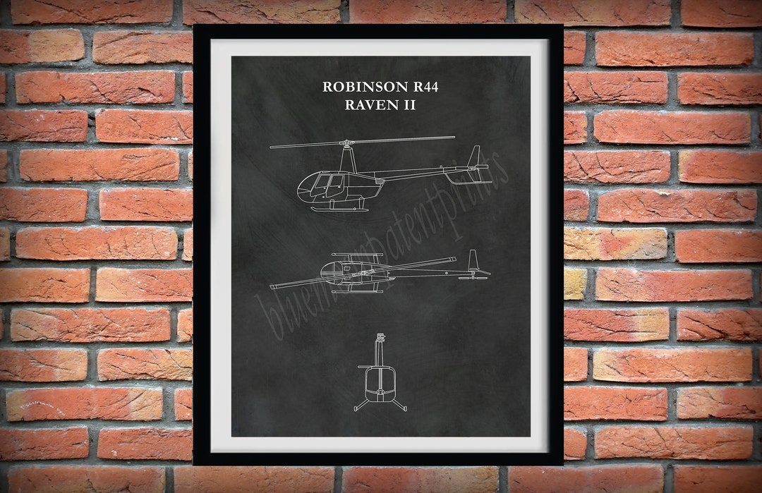 Robinson R44 Helicopter Drawing - R44 Raven II Poster, Robinson R44 ...