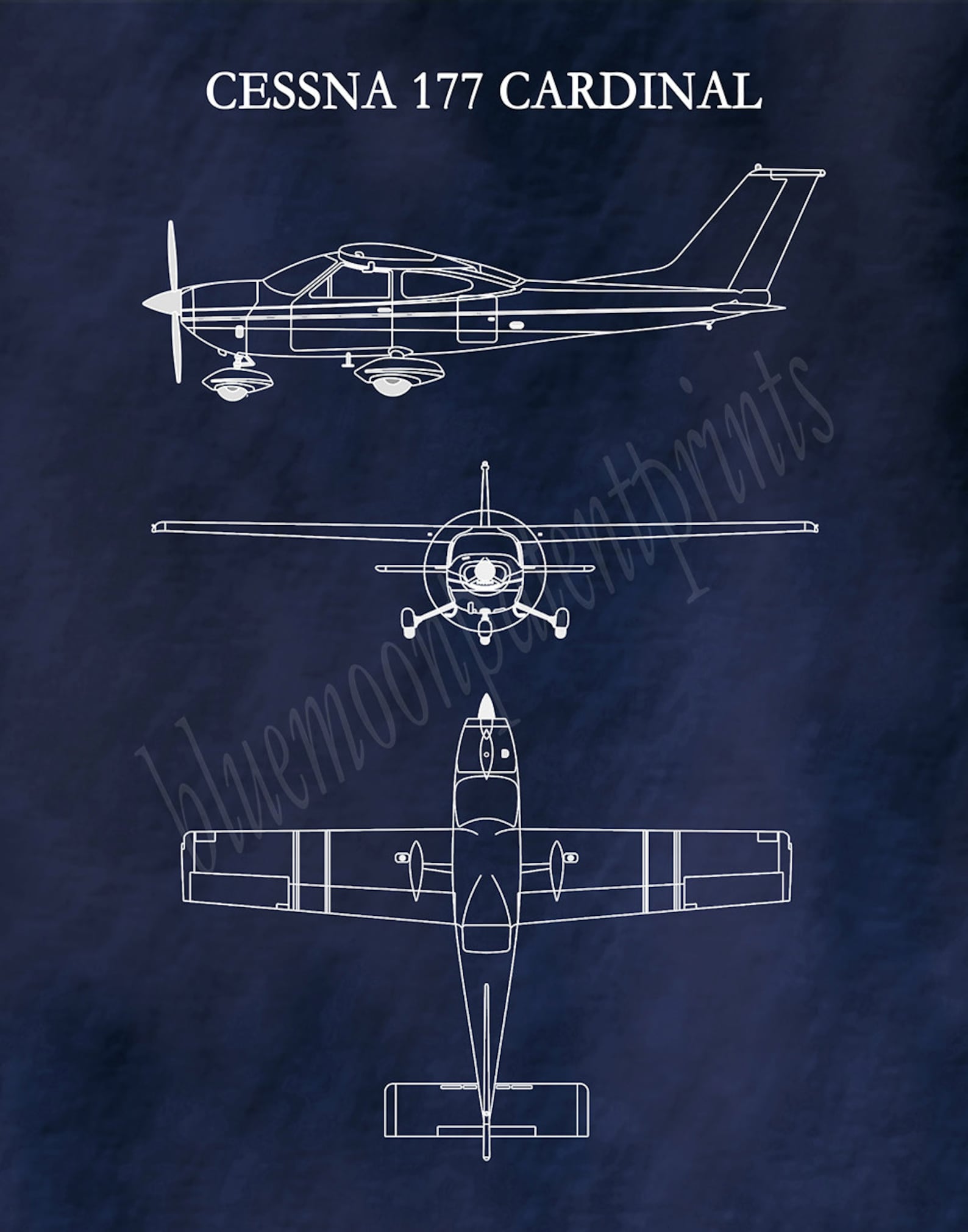 Cessna 177 Cardinal Drawing Cessna 177 Cardinal Airplane Art | Etsy