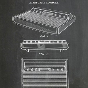 1979 Atari 2600 Console Patent Print, Atari Blueprint, Atari 2600 Video ...