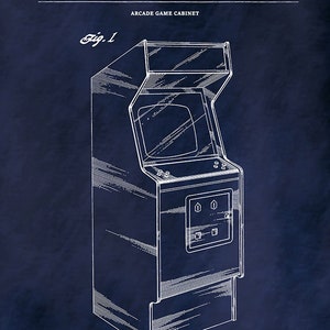 1978 Arcade Video Game Cabinet Patent Print - Arcade Console Game ...