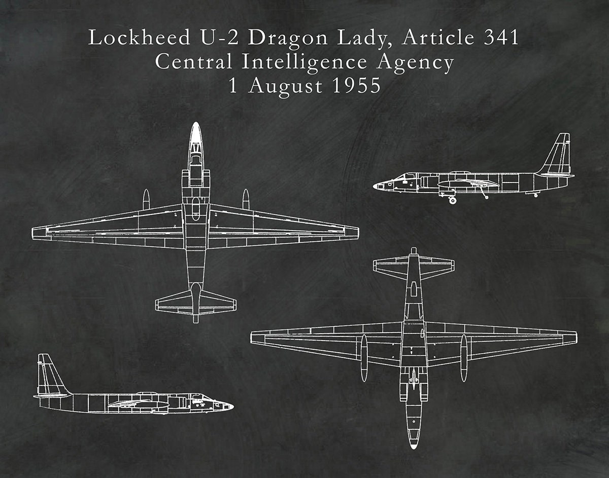Lockheed U2 Dragon Lady Blueprint CIA U2 Spy | Etsy